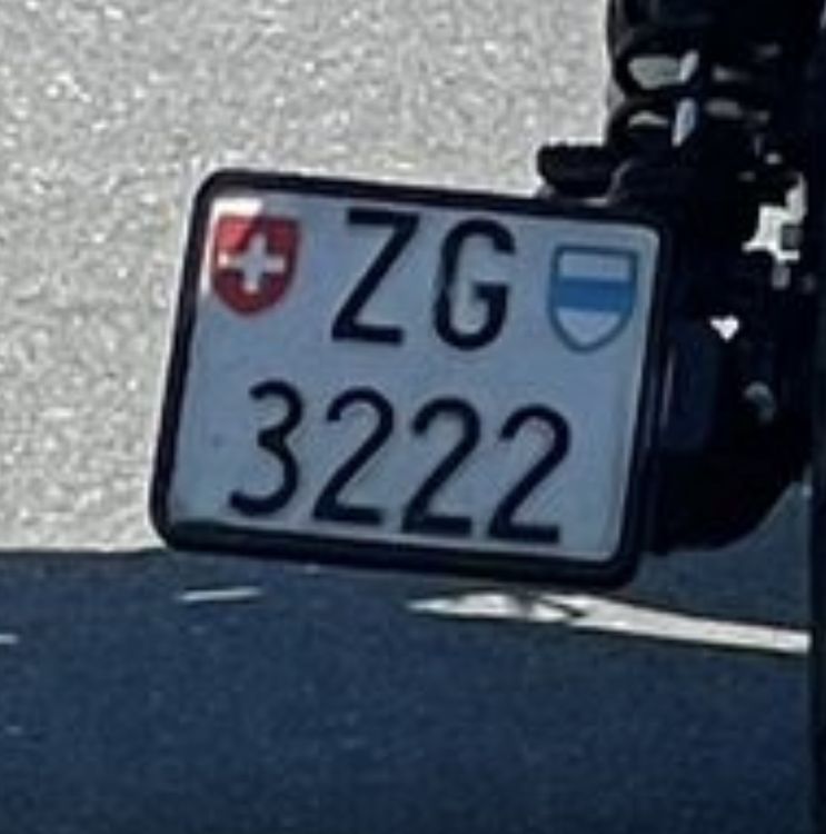 Motorrad Kennzeichen ZG3222 (Gebraucht) in Cham für CHF 450 – nur ...