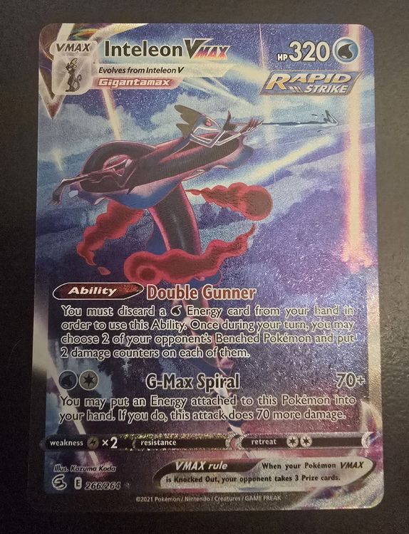 Carte Pokémon Inteleon VMAX - État parfait! RARE! (Neu (gemäss ...