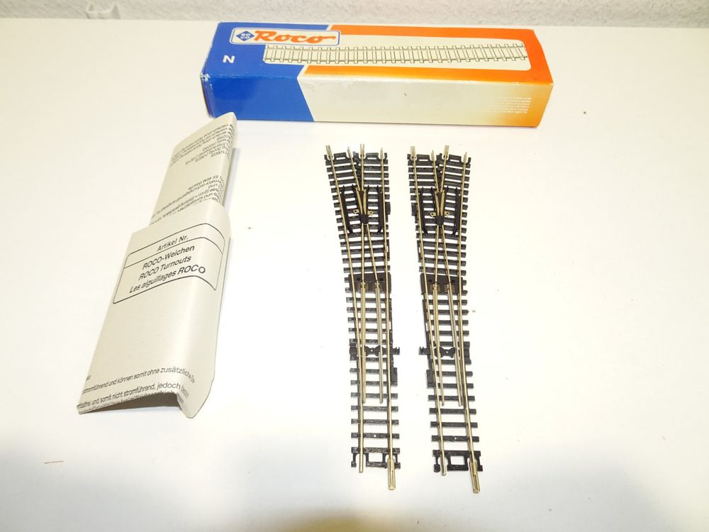 2 Roco Weichen gerad Schienen Gleis Spur N 22302 | Kaufen auf Ricardo