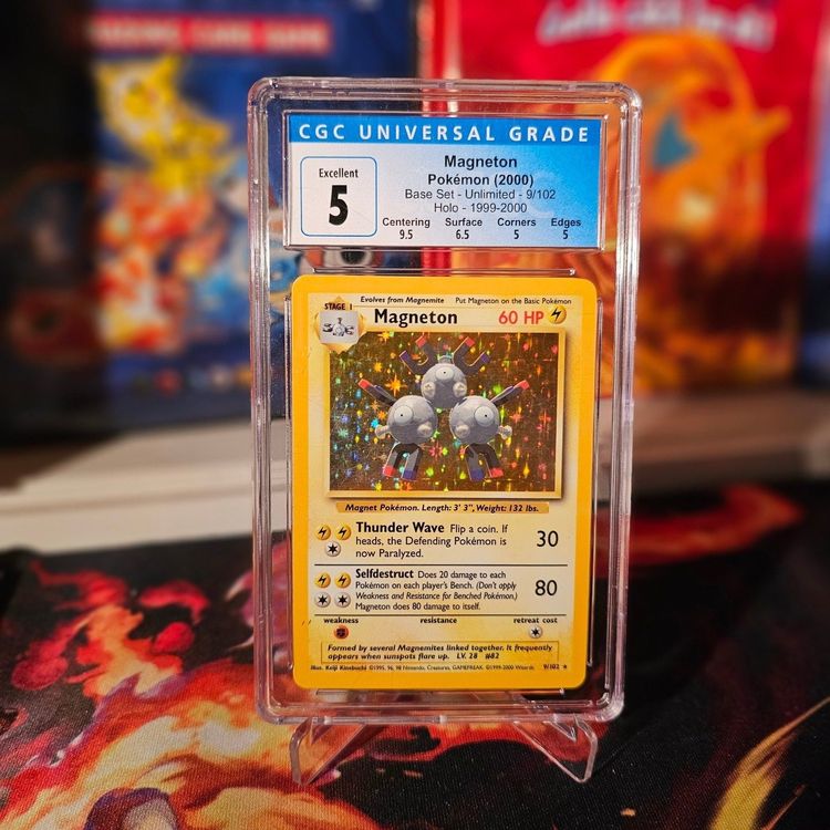 Pokemon - Base Set - CGC 5 - EN - Magneton - wie PSA BGS (Gebraucht) in ...