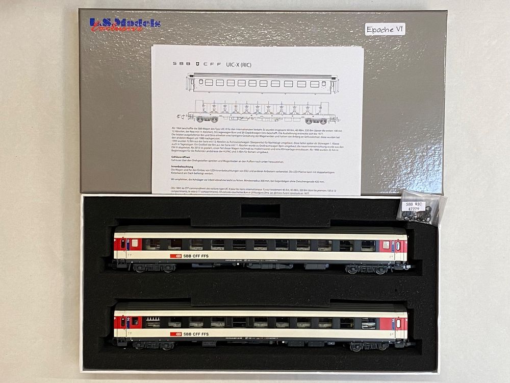 L.S.Models 47 279 (H0 GS) 2 x SBB ex-Bpm UIC-X RIC | Kaufen auf Ricardo