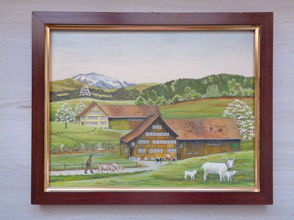 APPENZELLER FRÜHLING SIGN. METZLER BAUERNMALEREI NAIV MALER (Gebraucht) in Henggart für CHF 125 ...