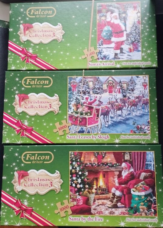 3 x 1000 🧩 Falcon, Santa, Christmas, Weihnachten, Winter 🎅 (Gebraucht ...