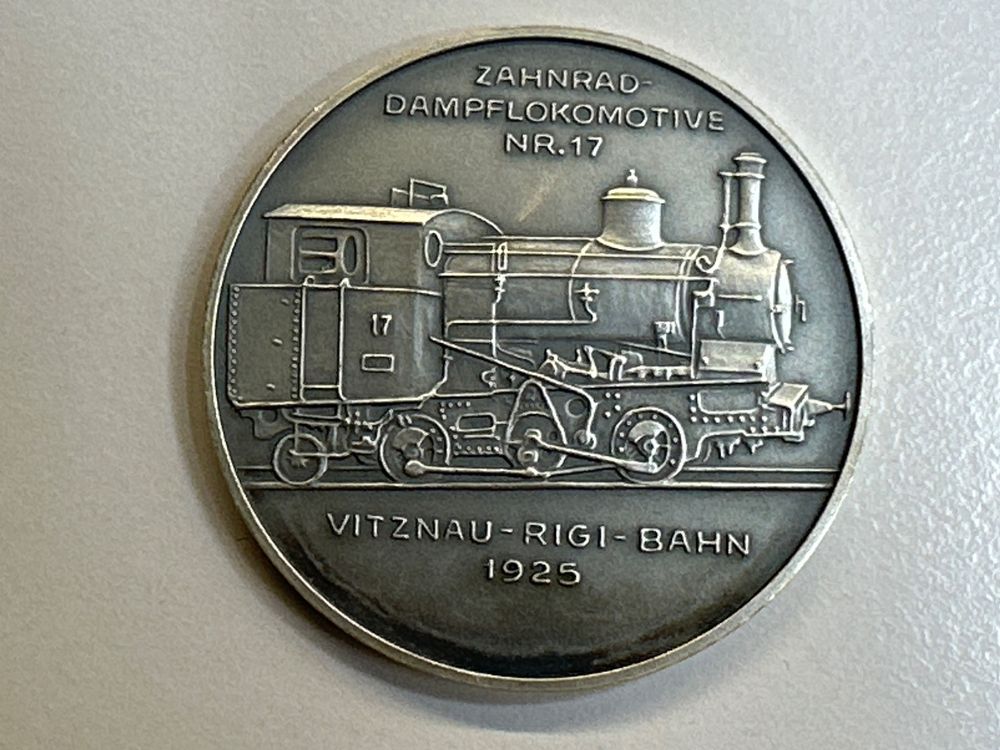 Medaille Silber 999 20g 125J.Schweizer Eisenbahnen Zahnrad (Neu (gemäss Beschreibung)) in ...