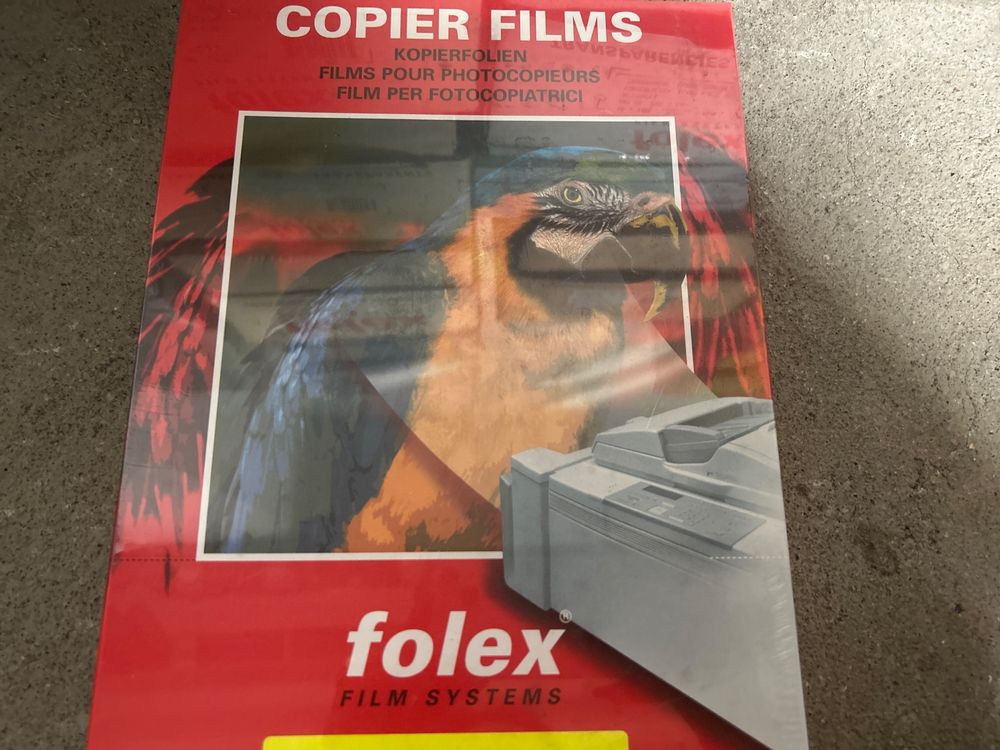Folex Kopierfolien X-358 neu (Neu und originalverpackt) in Regensdorf für CHF 8 – nur Abholung ...
