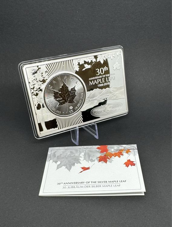 1 Unze Maple Leaf 2018 in 3 OZ Barren integriert (Neu (gemäss Beschreibung)) in Zürich für CHF ...