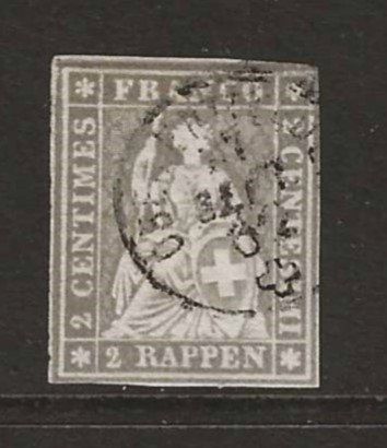 1862 : Strubel Nr. 21 - vollrandig - KP 680.-- (Gebraucht) in Gümligen für CHF 80 – mit ...