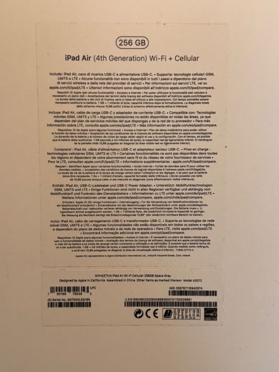 Apple iPad Air 4.Gen., 256 GB, Space Grau, + Magic Keyboard (Gebraucht ...