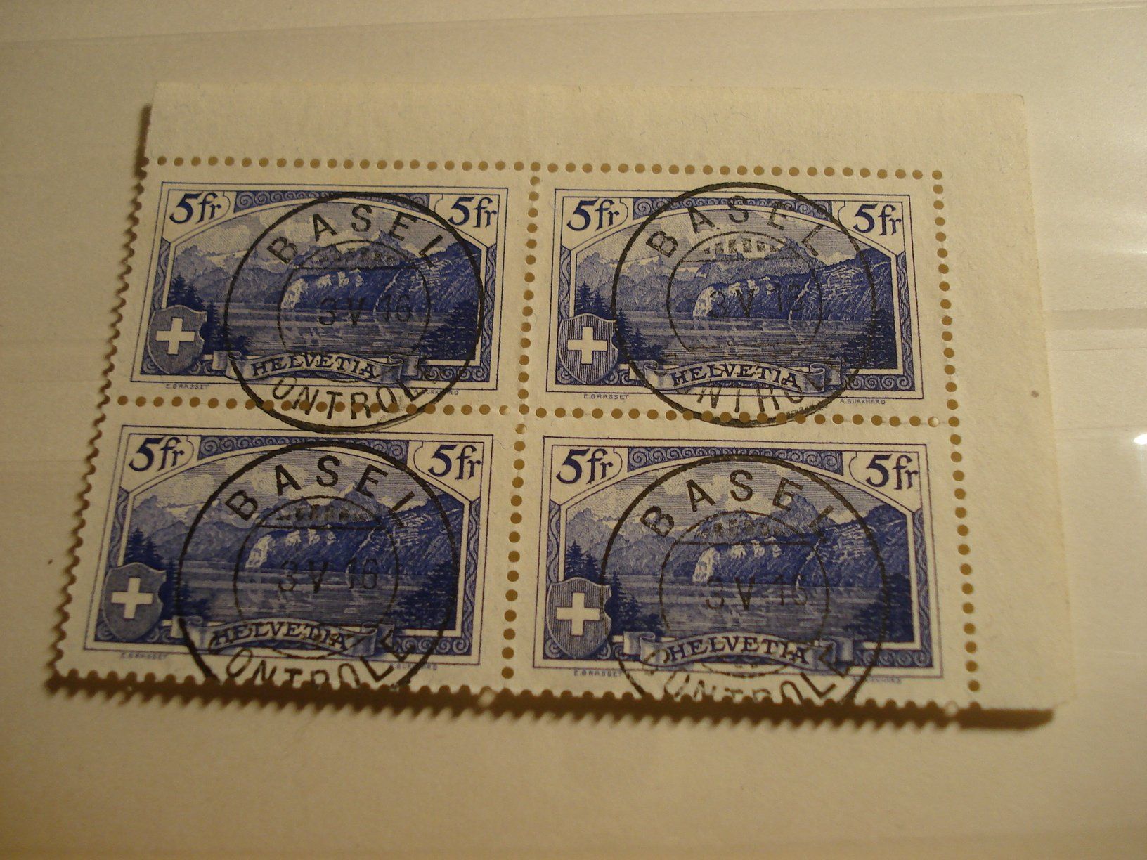 4erblock 5.- Rütli1914, 4 saubere Voll-o Basel (Gebraucht) in Niederwil AG für CHF 9.3 – mit ...
