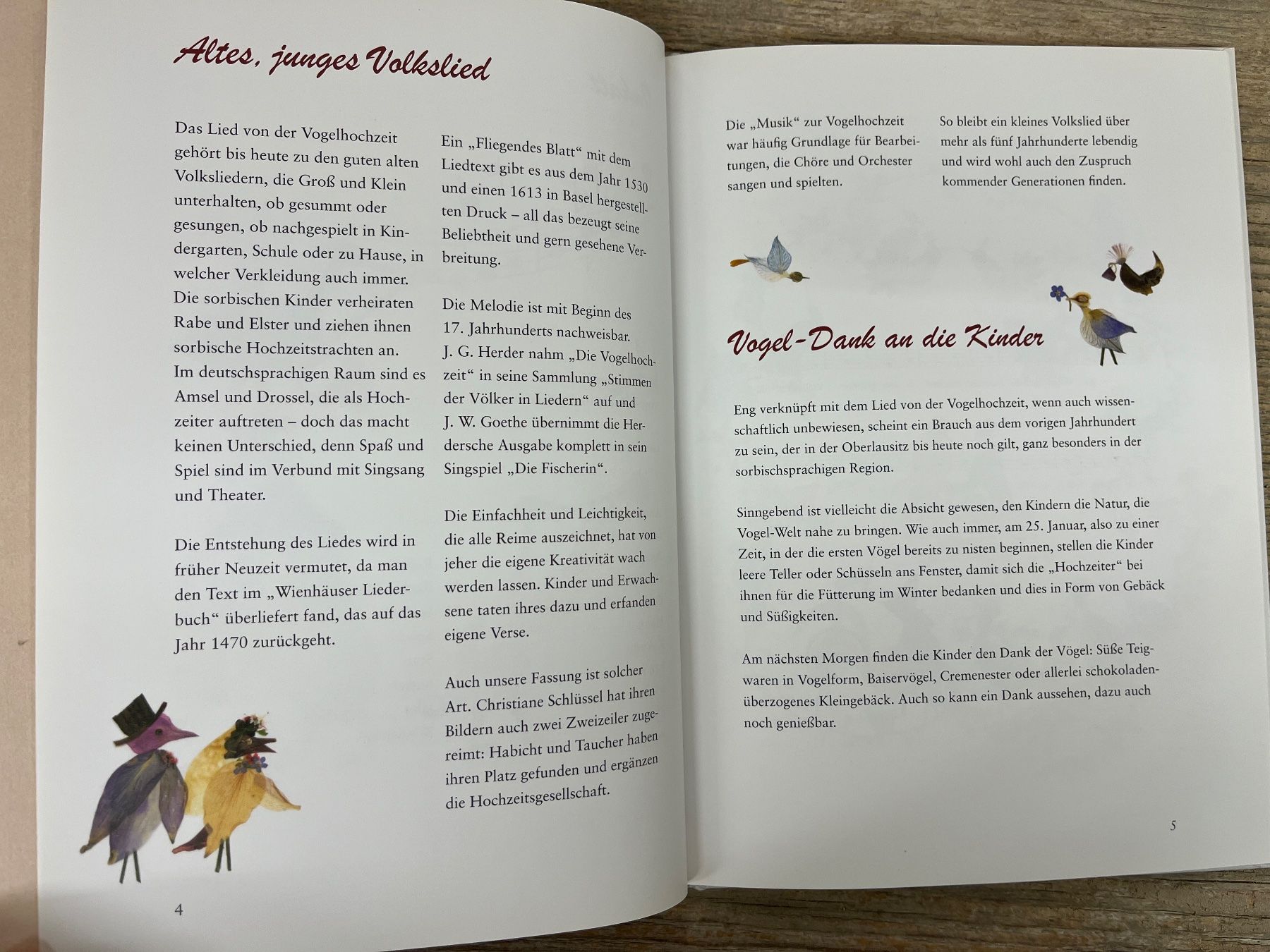 Die Vogelhochzeit mit CD und alten Volksliedern von Vögeln (Gebraucht ...