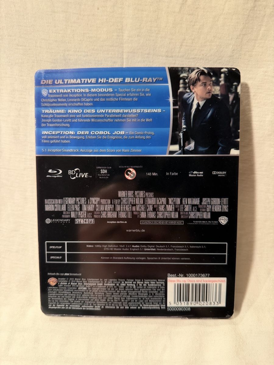 Inception - Blu-Ray Steelbook - Top Zustand! 43 Zeichen (Gebraucht) in ...