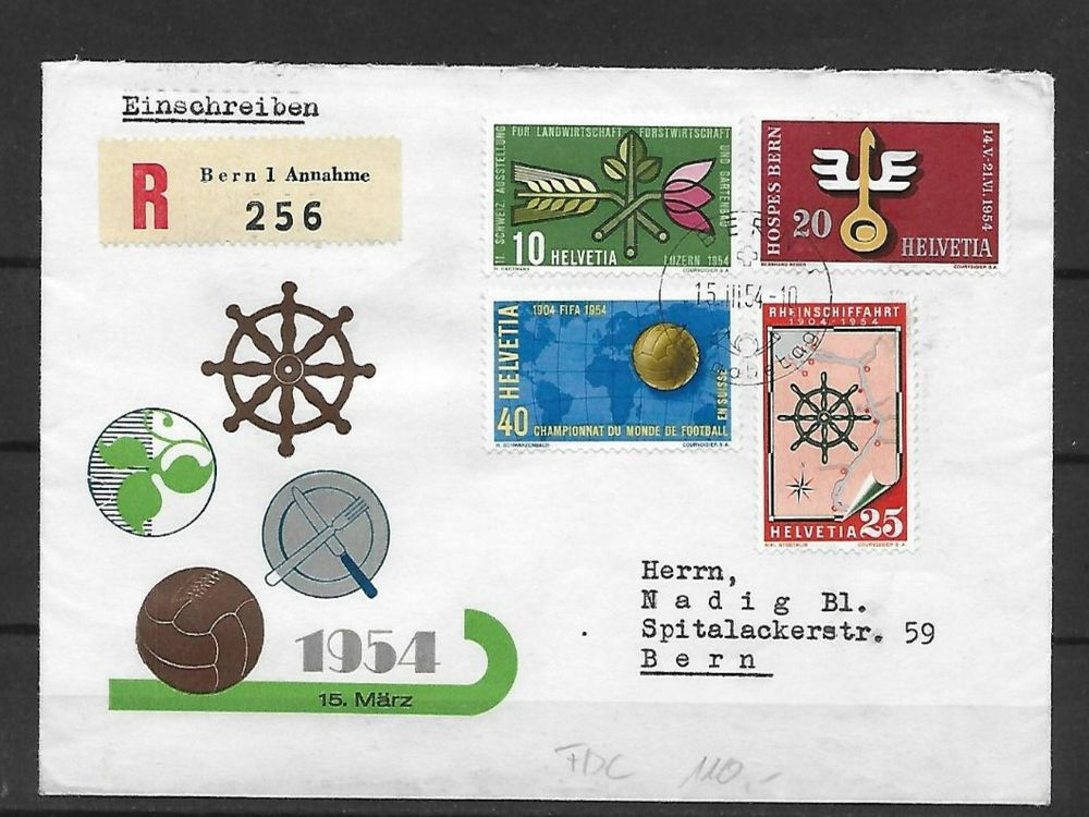 Freim. FDC 1954 Kat: CHF 110.- | Kaufen auf Ricardo