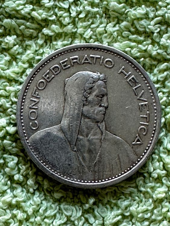 5.- Fr. Schweizer Münze 1950 (Gebraucht) in Obergerlafingen für CHF 10 – mit Lieferung auf ...