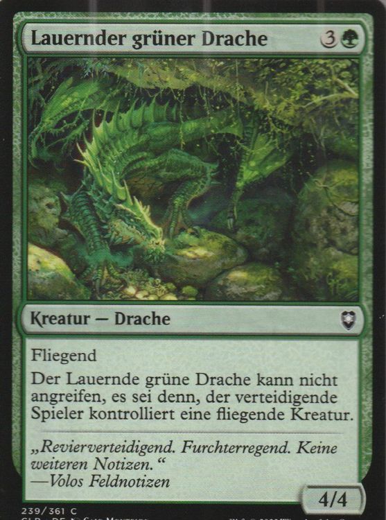 TCG Magic The Gathering MTG CLB 239 Lauernder grüner Drache | Kaufen ...