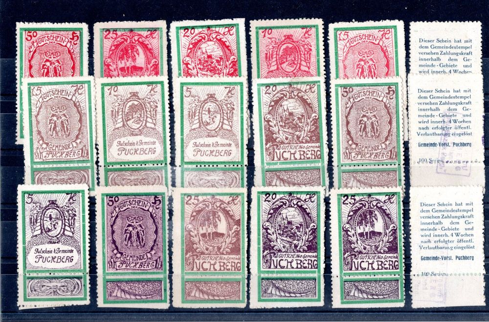 Austria rare notgeld Puchberg 18 stück selten UNC (Neu (gemäss ...