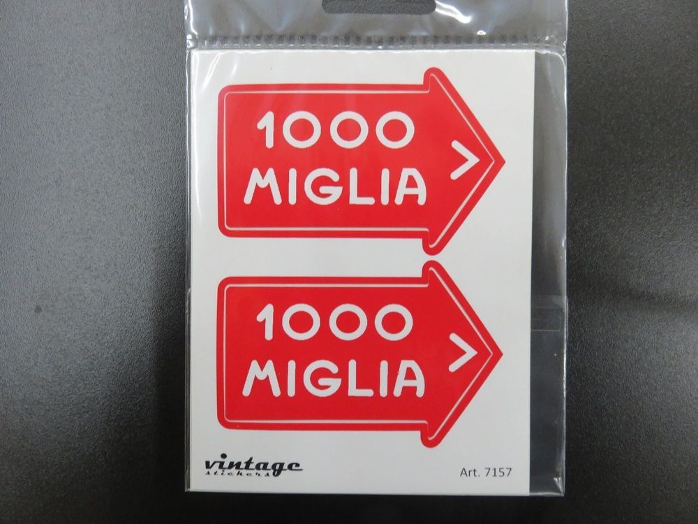 Mille Miglia Sticker Vintage 2er Set (Neu (gemäss Beschreibung)) in ...