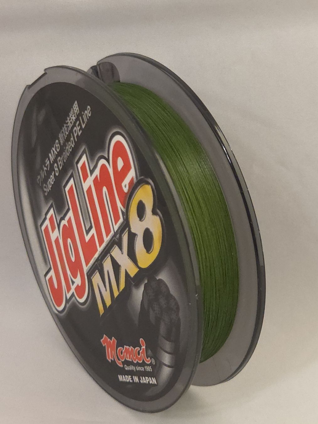 Momoi Jig Line MX8, 0.12mm, Moosgrün, 1000m Neu! Angelschnur (Neu und ...
