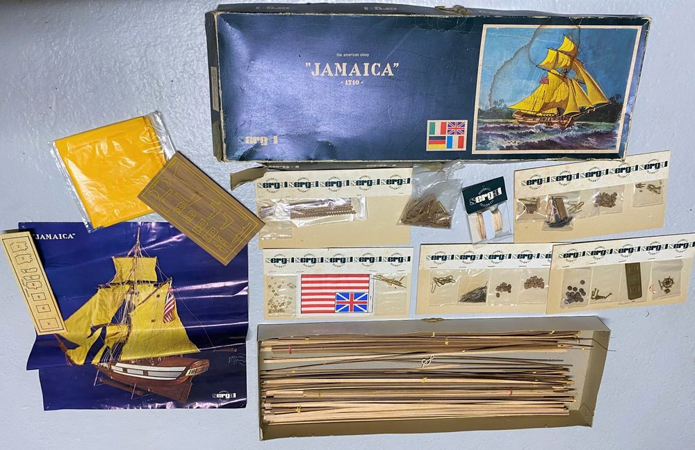 vintage Sergal HMS Jamaica 14 Gun Sloop 1710 1:45 Modell (Gebraucht) in ...