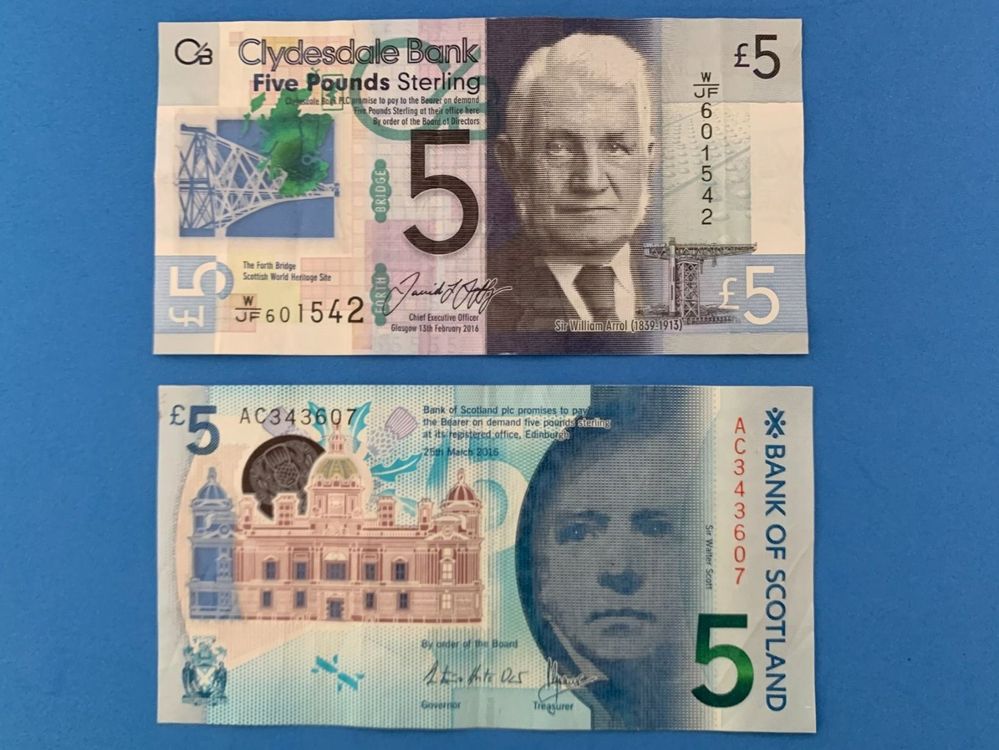 2 x 5 pound Scottish notes | Kaufen auf Ricardo