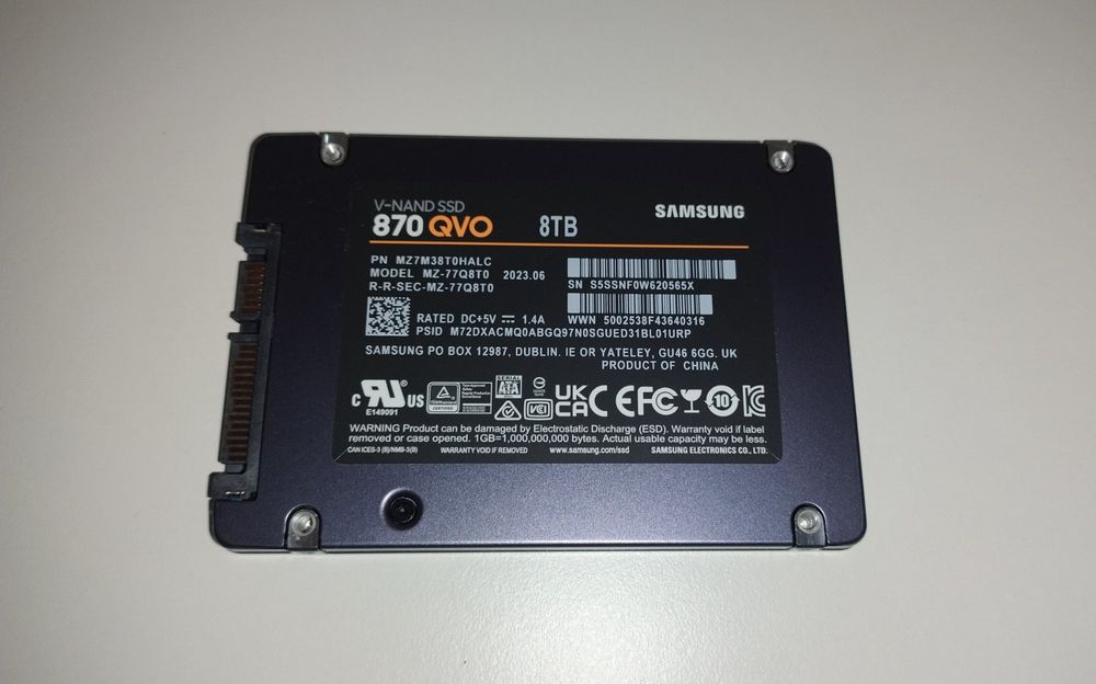 Samsung SSD 870 QVO 8TB, 2.5" / SATA 6Gb/s (Gebraucht) in Langenthal ...