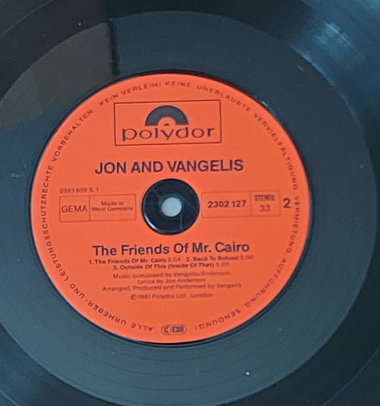LP - JON & VANGELIS - THE FRIENDS OF MR. CAIRO (Gebraucht) in Steckborn ...