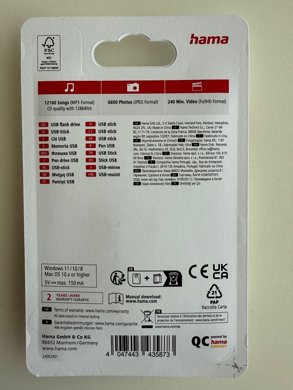 Hama Flash Drive Rotate USB C, 64 GB (Neu und originalverpackt) in St ...