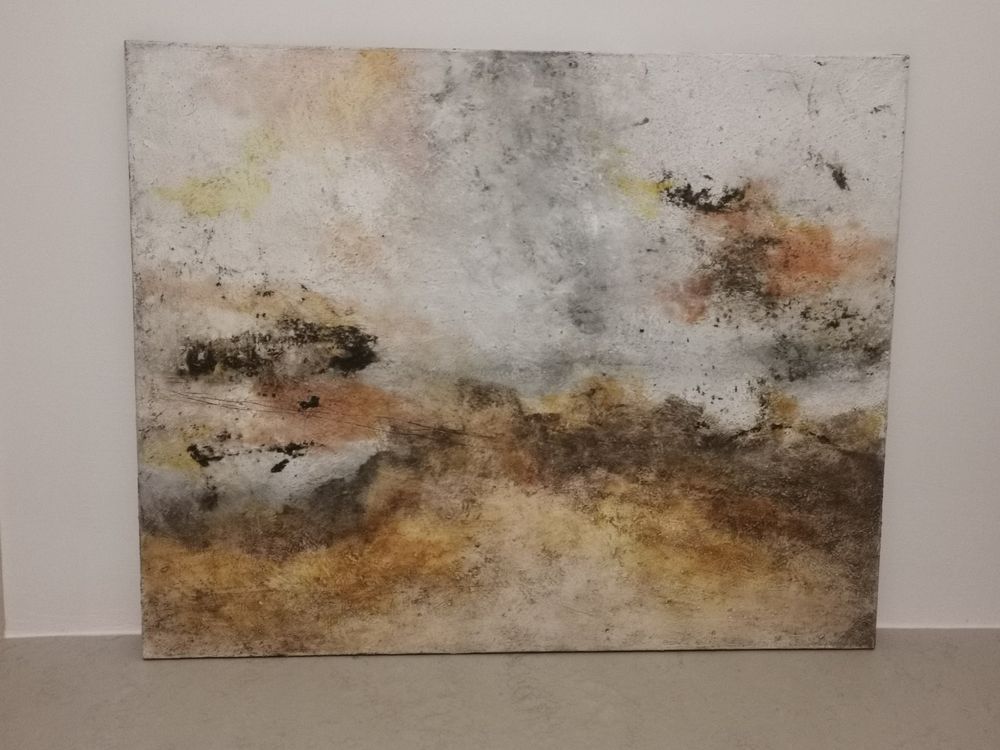 Bild Bitumen, Sand, Pigmente, Acryl, Graubünden (Gebraucht) in Thusis für CHF 170 – nur Abholung ...