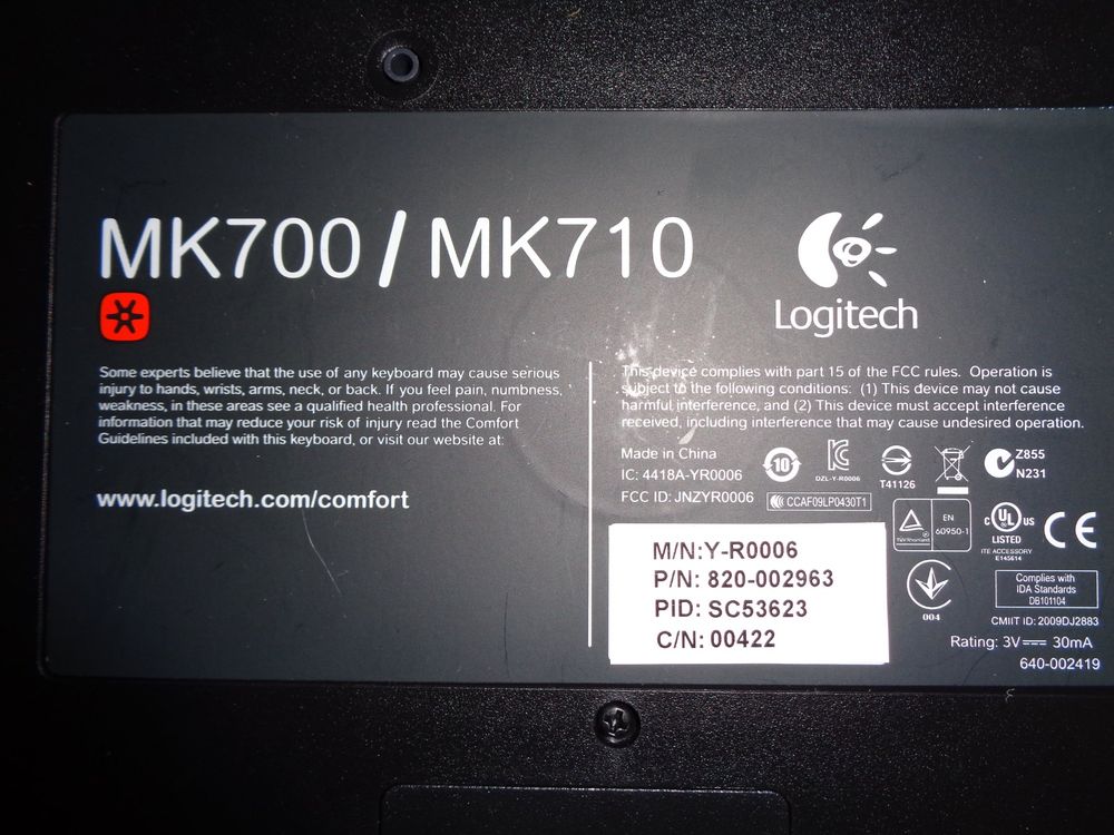 Tastatur Logitech MK700 / MK710 (Gebraucht) in Männedorf für CHF 8 ...