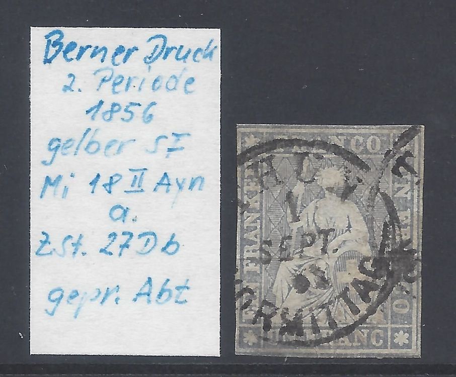 1856 : Strubel Nr. 27D, sign. KP 1300.-- (Gebraucht) in Gümligen für CHF 100 – mit Lieferung auf ...