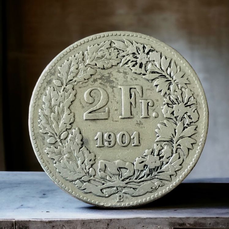 Schweiz 2 Franken Silber Jahrgang 1901 | Kaufen auf Ricardo
