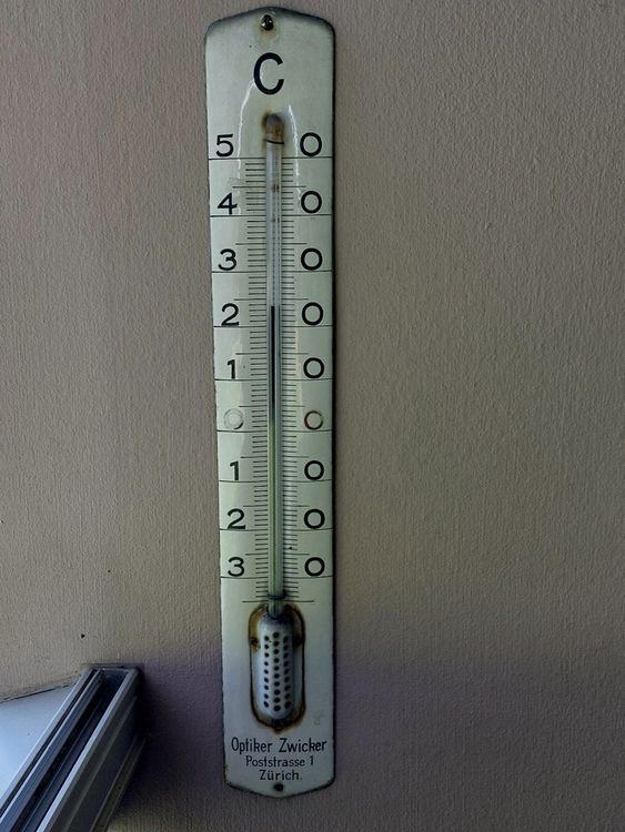 Emaille Thermometer - original Fundzustand, alt, ca. 60x9 cm (Gebraucht ...