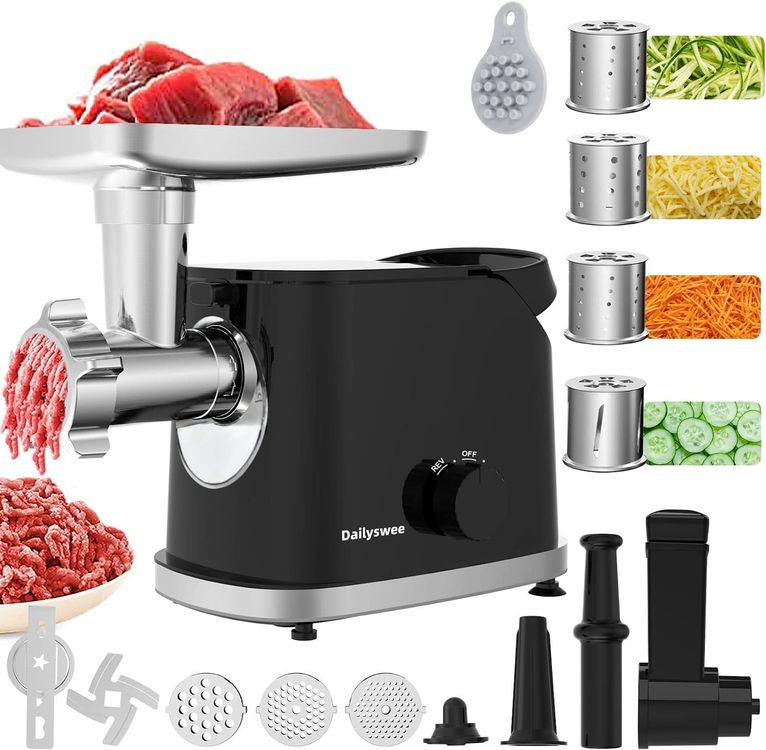 Elektrischer Fleischwolf 7 in1 Edelstahl Wurstmaschine 500W | Kaufen auf Ricardo