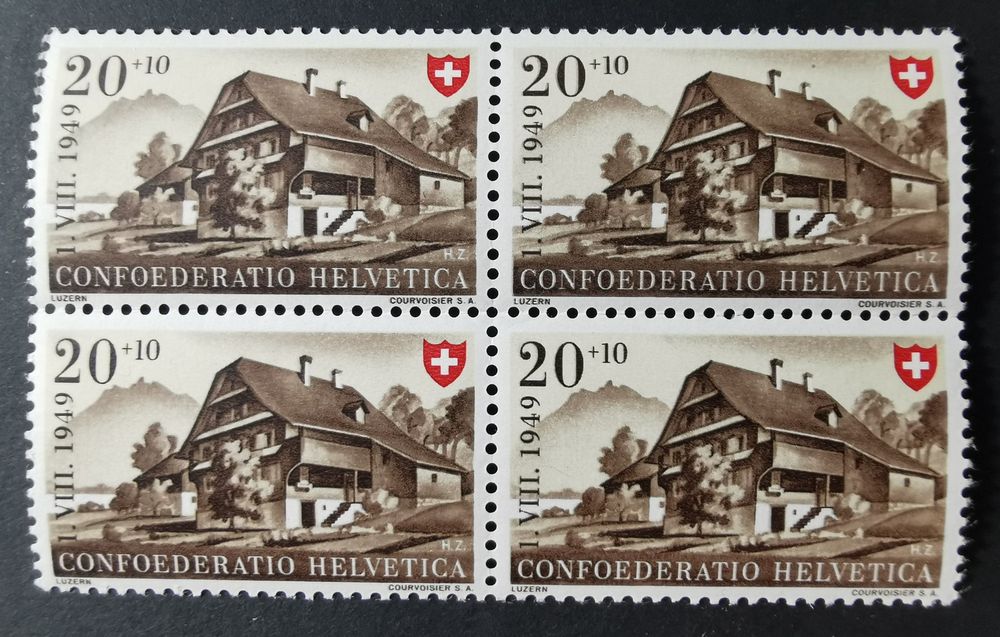 TR79 Bloc 4 Timbre Suisse 1949 Non Oblitere (Gebraucht) in Cousset für CHF 0.65 – mit Lieferung ...