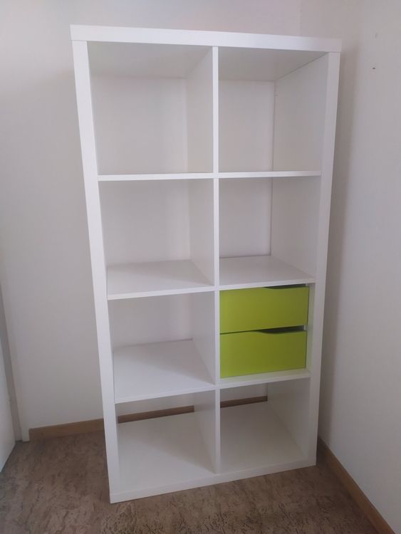 Regal weiss Ikea mit zwei Schubladen hellgrün | Kaufen auf Ricardo