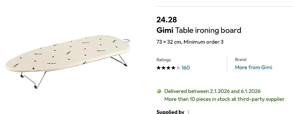 Gimi Table Ironing Board Bügelbrett (kaum benutzt) (Gebraucht) in ...