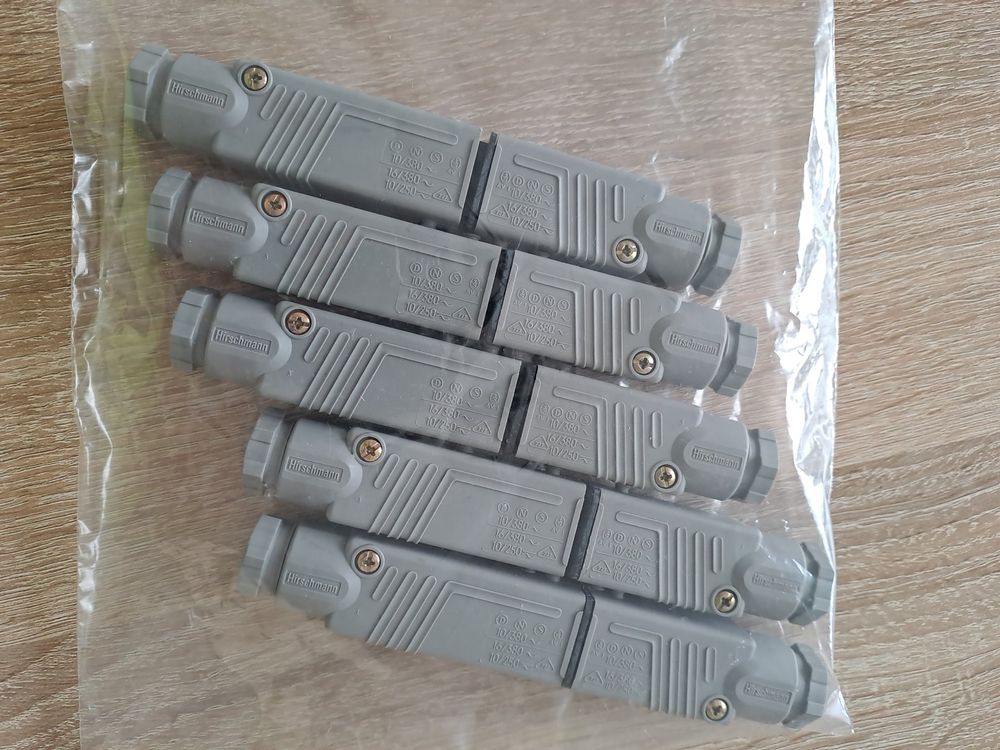 Hirschmann Stecker/Kupplung STAS 3 + STAK 3 (Set von 5 stk.) (Neu ...