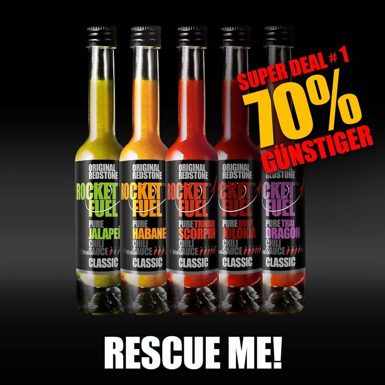 Rocket Fuel Chili Saucen Classic «Superdeal 1» (5 Flaschen) (Neu und ...