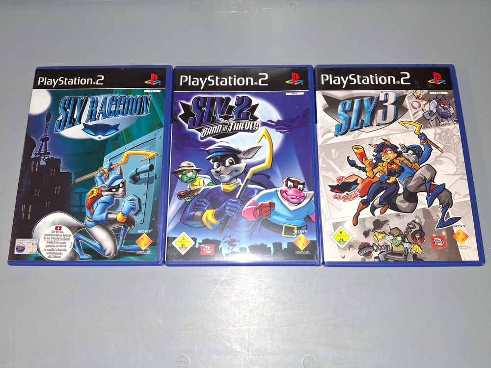 Sly Raccoon Sammlung: Sly 1 + 2 Band of Thieves + 3 - PS2 | Kaufen auf Ricardo