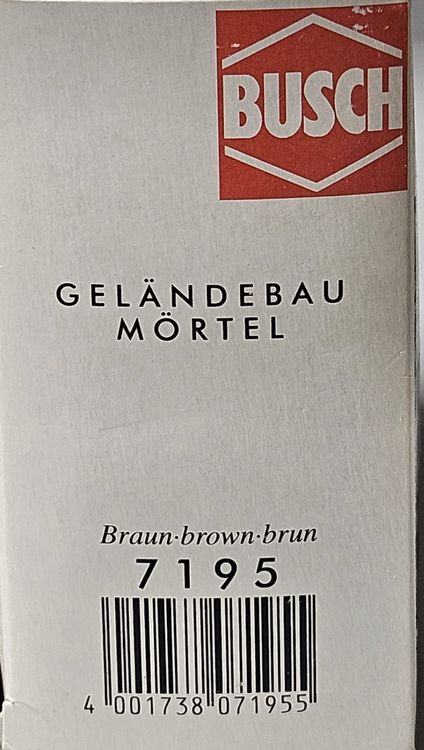 Busch 7195: Geländebau Mörtel. Inhalt: Braun, 500 g (Neu und originalverpackt) in Breitenbach ...