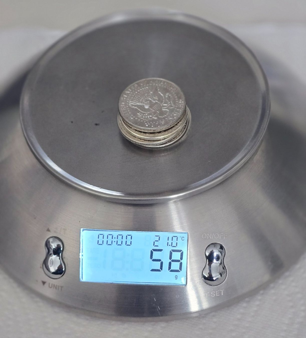 5 Kennedy Halbdollar , JG 1966 & 1967 40% Silber (Gebraucht) in ...