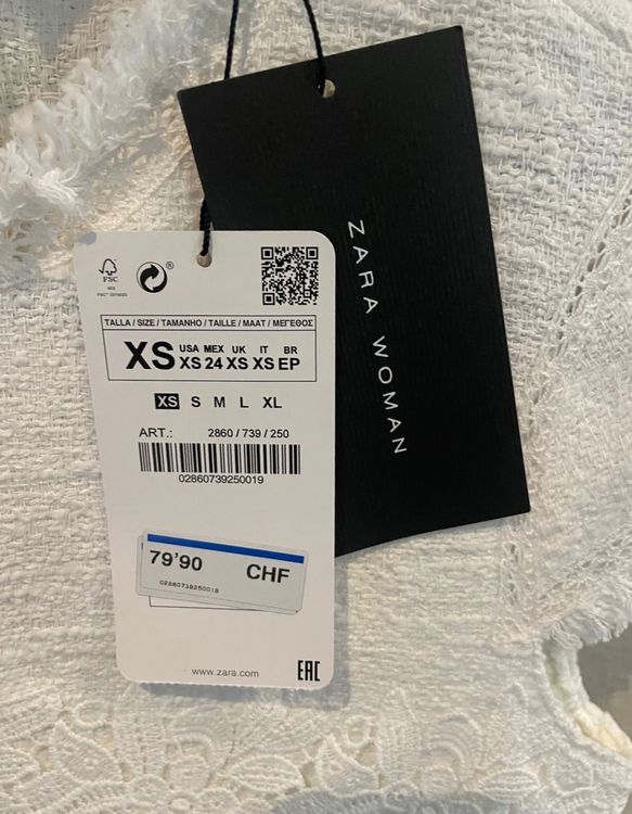 ZARA weisses Kleid xs | Kaufen auf Ricardo