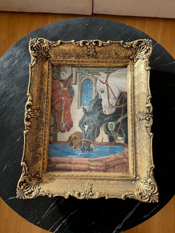 Original Wiehler Gobelin – "Horses at the Trough" (Gebraucht) in ...