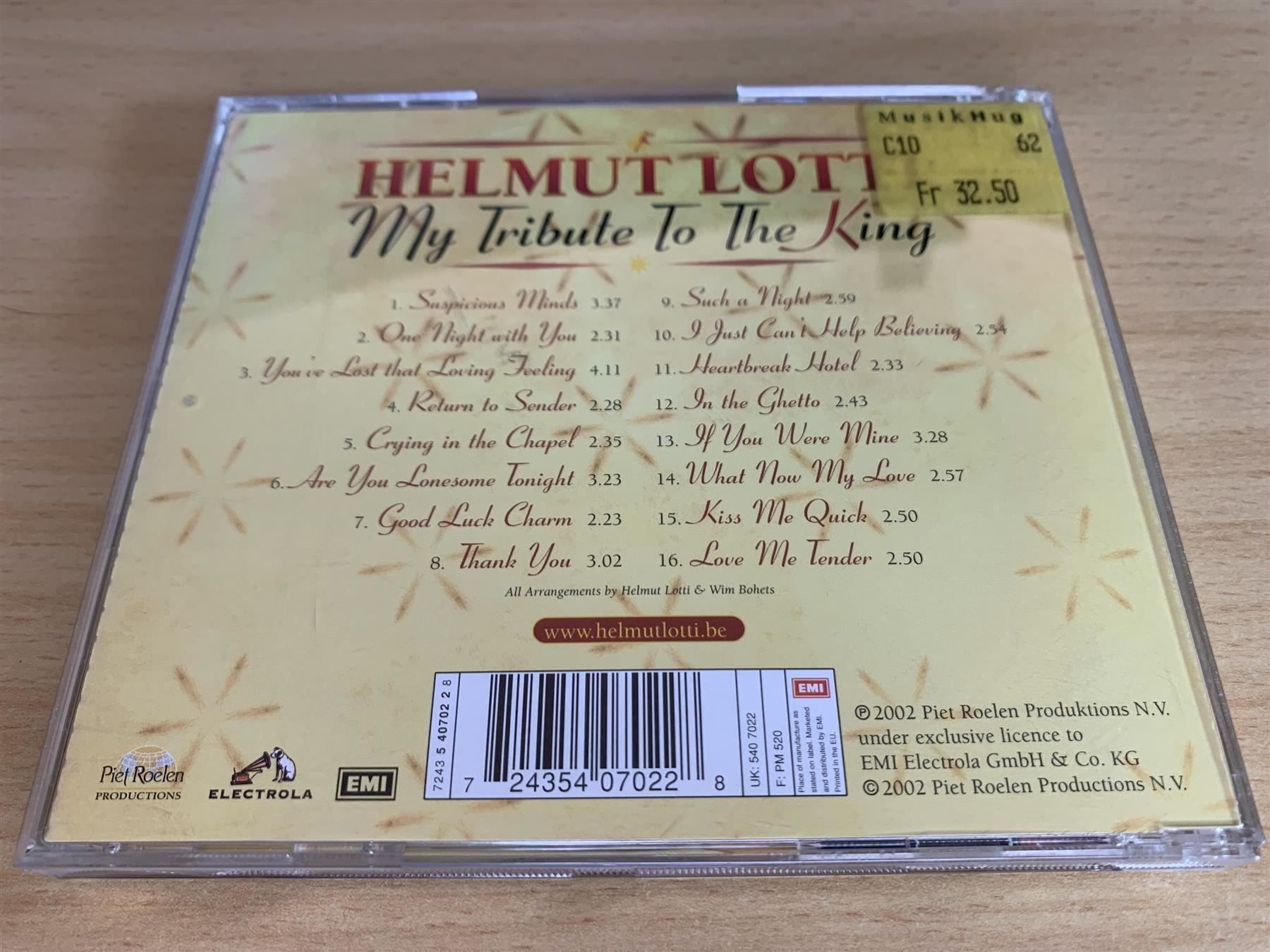 Z4 Helmut Lotti – My Tribute To The King (Gebraucht) in Rikon im ...