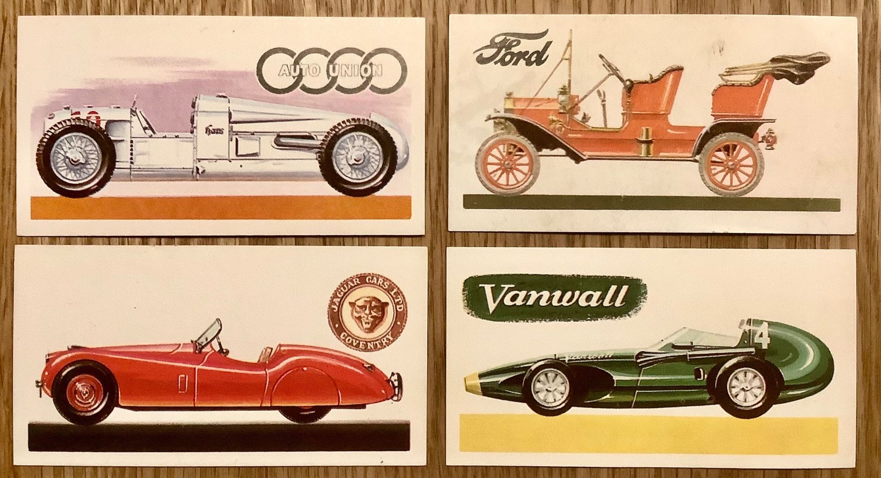 1968 - 10 Vintage HISTORY OF THE MOTORS CARS Sammelbilder (Gebraucht ...