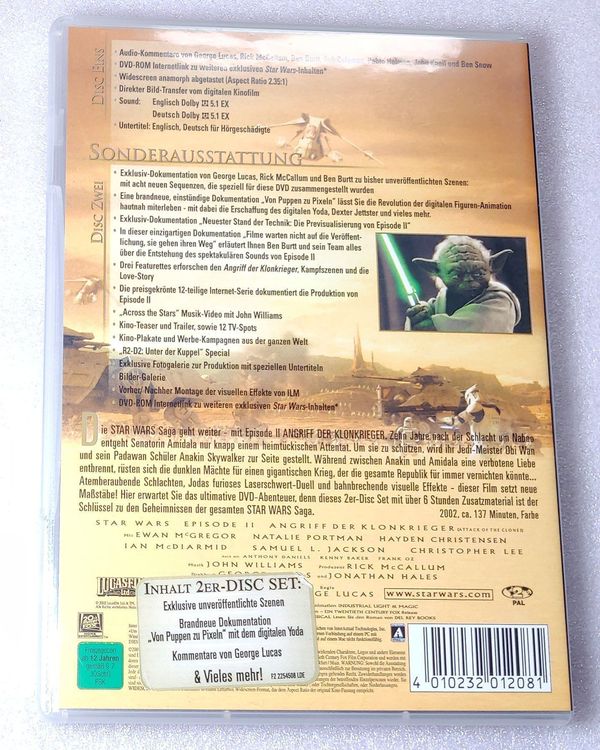 Star Wars II / Angriff der Klonkrieger / 2 DVD (Gebraucht) in Zollikofen für CHF 8 – mit ...