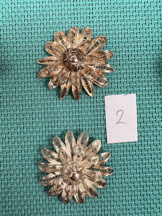 Trachtenschmuck div. Ersatzteile versilbert. Preis pro Stk. | Kaufen auf Ricardo