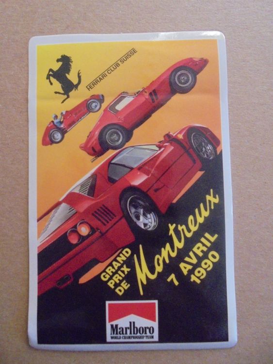 autocollant / Sticker /Kleber " Ferrari Club Suisse 1990 " (D'occasion ...