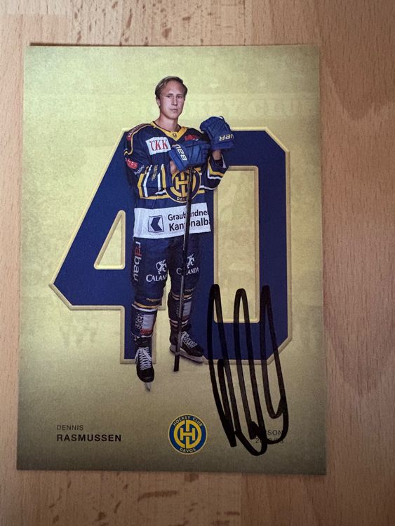 Dennis Rasmussen - HC Davos - Autogrammkarte - 2022/23 (Neu (gemäss ...
