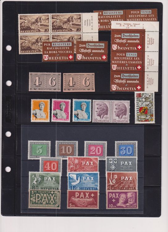 PAX - Satz und mehr !! Alles tadellos postfrisch** 2 Scans! (Gebraucht) in Bibern SH für CHF 80 ...