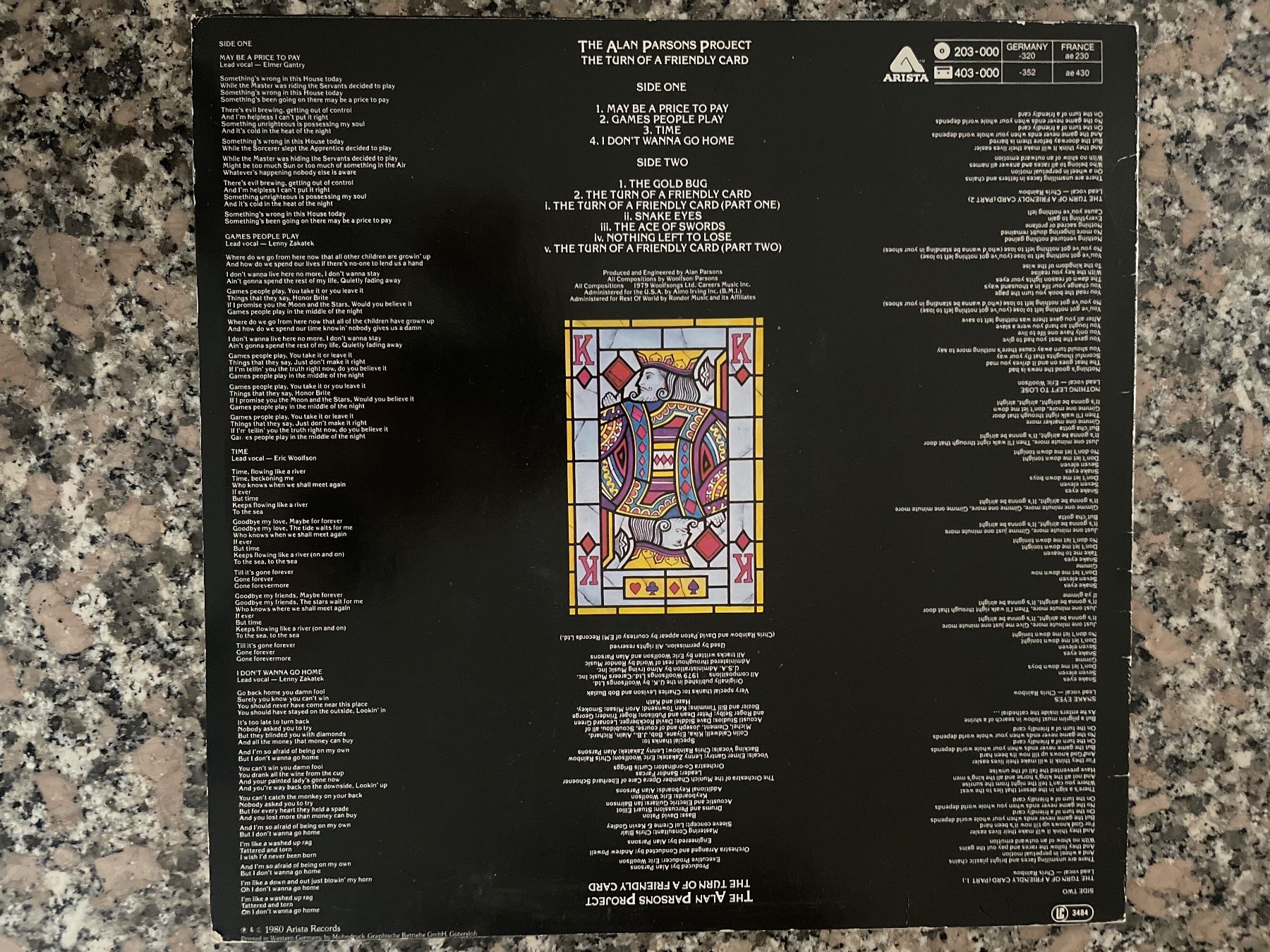 S1838/Alan Parsons Project - The Turn of a Friendly Card (Gebraucht) in ...